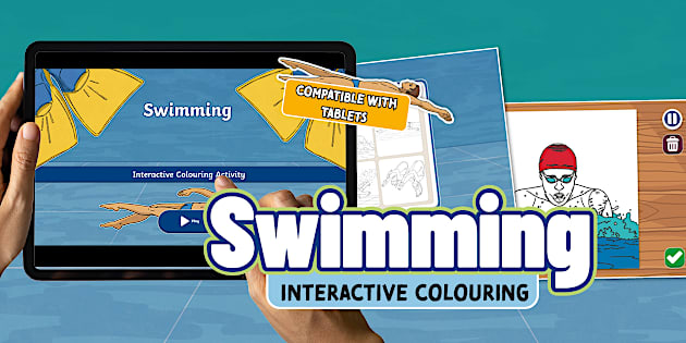 Swimming Interactive Colouring