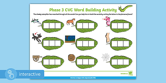 Interactive PDF Phase 3 CVC Word Building Activity Twinkl interactive-pdf-phase-3-cvc-word-building-activity-twinkl