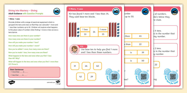 👉 Y1 DiM: Step 8 – 1 More, 1 Less Activity Cards