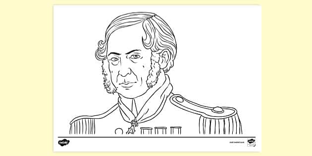 Charles Augustus FitzRoy Colouring Sheets | Colouring Pages