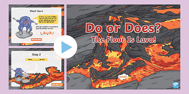 Do or Does? The Floor Is Lava! (teacher made) - Twinkl