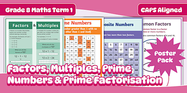 Grade 8 Factors & Prime Numbers Posters