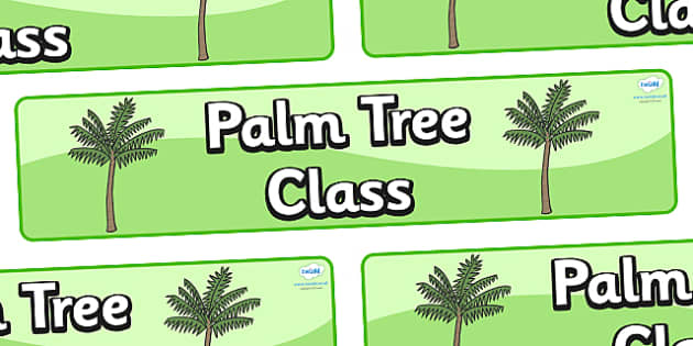 FREE! - Palm Tree Themed Classroom Display Banner