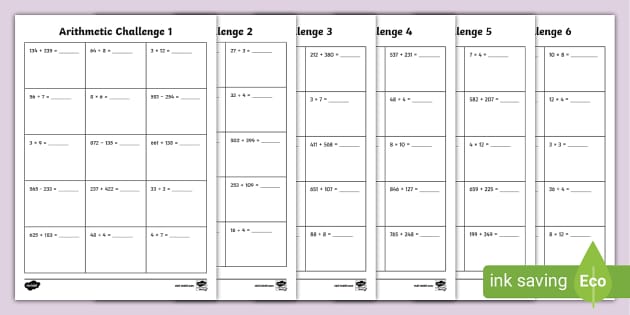 👉 Year 3 Arithmetic Challenge Pack, Year 3 Arithmetic Sheets 👉 Year 3 Arithmetic Challenge Pack, Year 3 Arithmetic Sheets