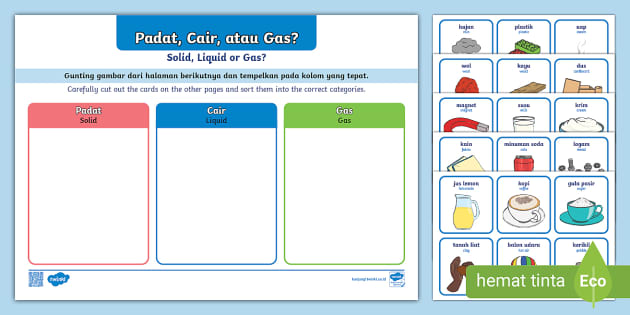 Worksheet Padat, Cair, atau Gas | Solid, Liquid, or Gas? Worksheet Padat, Cair, atau Gas | Solid, Liquid, or Gas?
