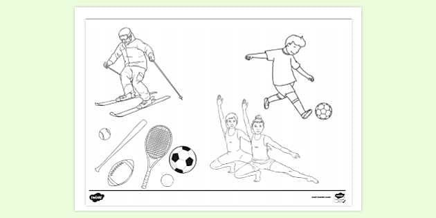 Sports Colouring Page for Kids | Twinkl - Twinkl