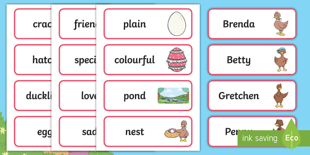 Brenda's Boring Eggs Word Cards (teacher made) - Twinkl