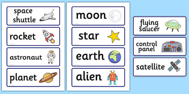Spaceship Role Play Word Cards - Space Ship Role Play Pack