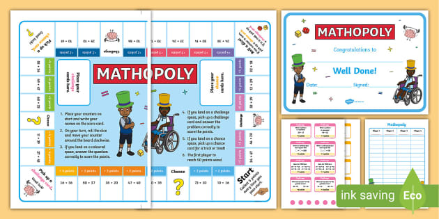 Caribbean Mathopoly 2 Digit Math Addition Game Y1 6 Maths