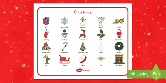 Festive Fun! Christmas Word Mat - Primary Resource
