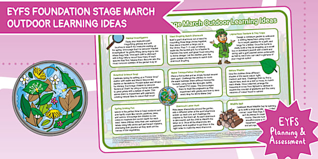EYFS Foundation Stage Outdoor Learning Ideas: March