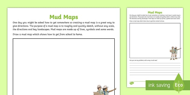* NEW * Mud Map Worksheet
