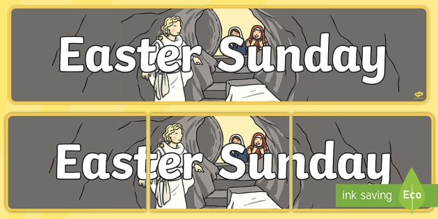 Easter Sunday Display Banner (teacher made) - Twinkl