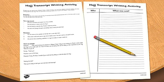 Hajj Writing Activity (teacher made) - Twinkl