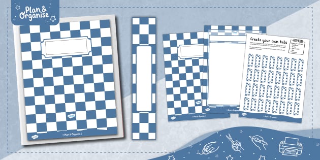 Blue Gingham | Personalised Binder Pack (Teacher-Made)