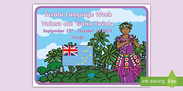 Tuvaluan Language Week Poster (teacher made) - Twinkl