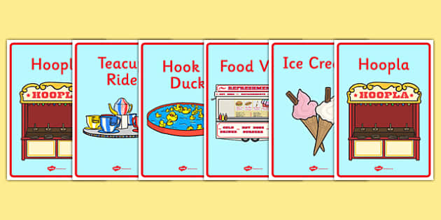 The Fairground Role Play Display Posters (teacher made)
