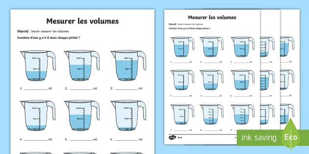 Fiches d'activités différenciées : Mesurer les volumes Fiches d'activités différenciées : Mesurer les volumes