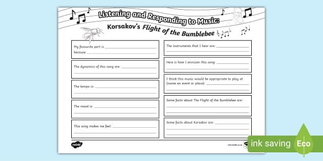 Listening and Responding to Music - Korsakov's 'Flight of the Bumblebee'