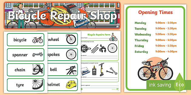 Bicycle Repair Shop Role Play Pack