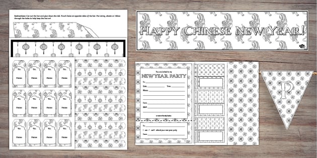 coloring pages china theme party