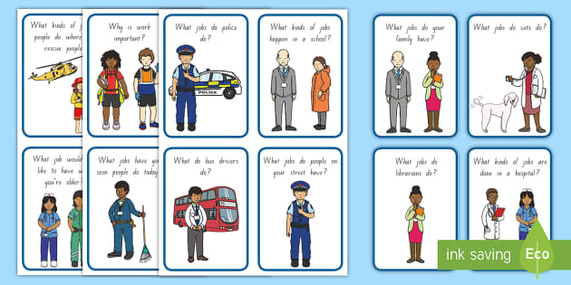 Heroes in Our Community Question Cards (teacher made)