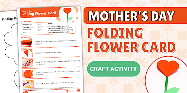 Mother's Day Folding Flower Card