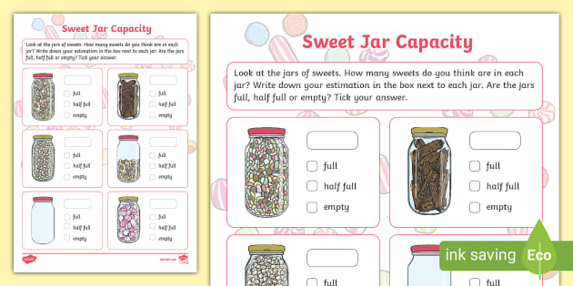 👉 Sweet Jar Capacity Activity (Teacher-Made) - Twinkl
