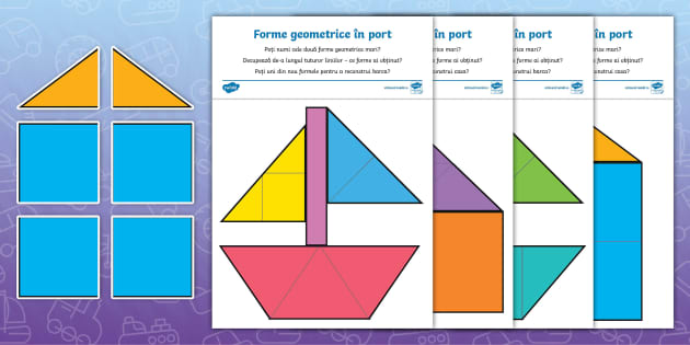 În port – Activitate cu forme geometrice (teacher made)