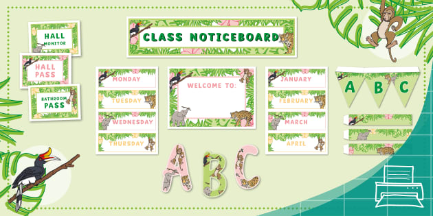 Classroom Display Pack | Jungle Themed (teacher made)