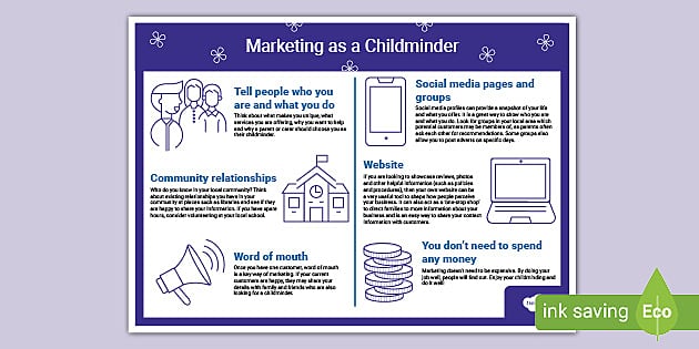 Marketing as a Childminder Infographic (teacher made)