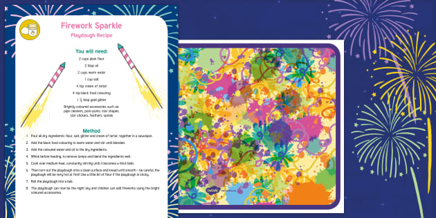 Bonfire Night Playdough Recipe and Mat Pack
