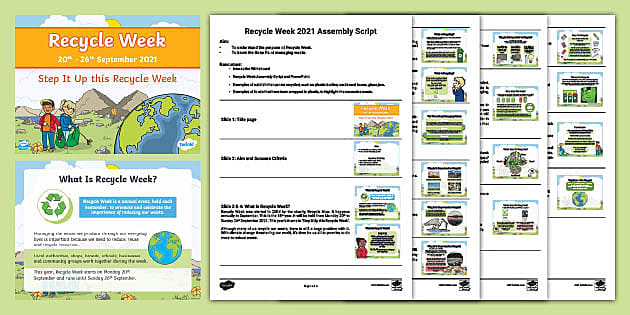 * NEW * Recycle Week Whole School Assembly Pack