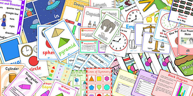 KS1 Maths Measurement and Geometry - Properties of Shape Display Pack ...