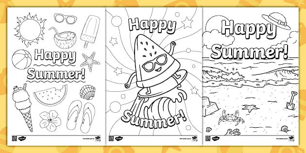 free summer coloring pages for elementary students