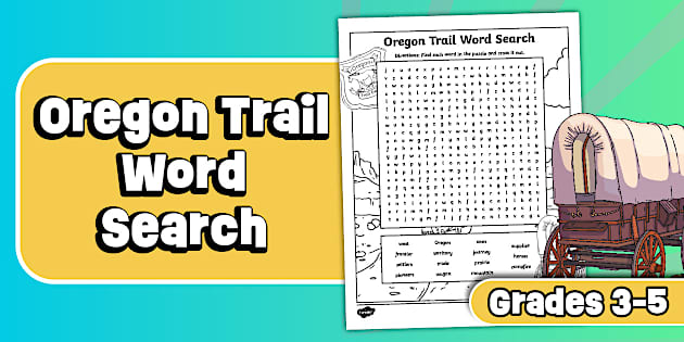 Oregon Trail Word Search