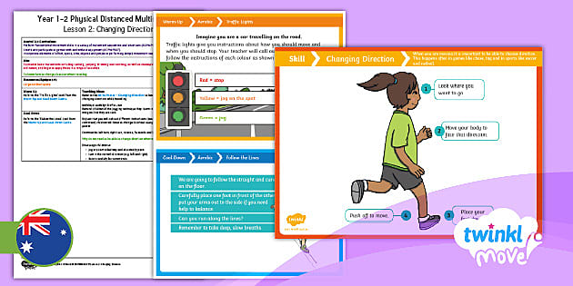 Move PE Years 1-2 Physical Distanced Multiskills Lesson 2: Changing ...