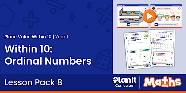 Year 1 Maths Ordinal Numbers Pack