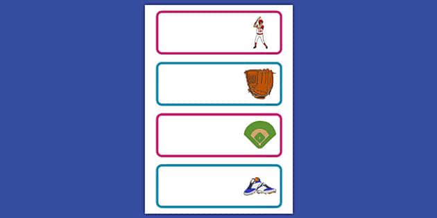 Baseball Labels (teacher made) - Twinkl