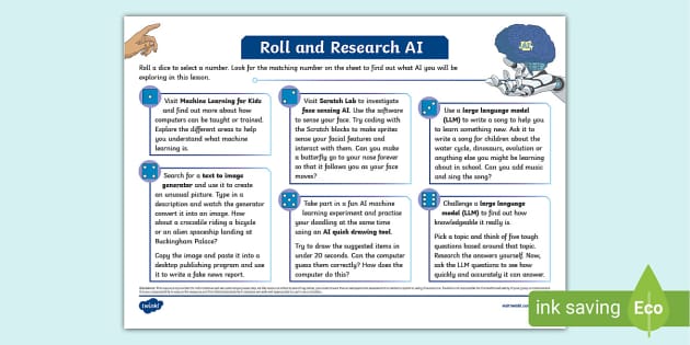 Roll and Research AI (teacher made) - Twinkl