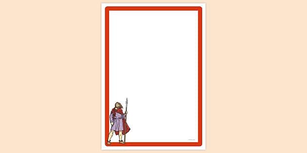 FREE! - Simple Blank Warrior Page Border | Page Borders | Twinkl