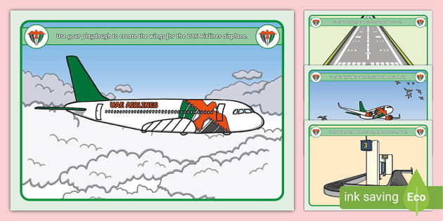 UAE Airlines Role Play Modelling Dough Mats (Teacher-Made)