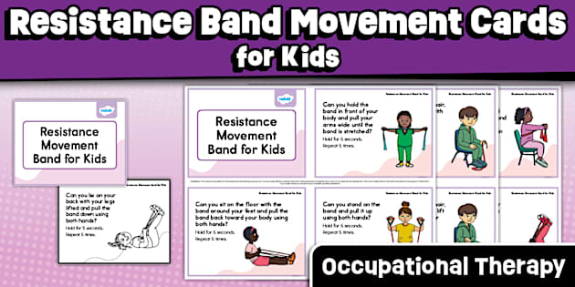 Resistance Band Movement Cards for Kids | Gross Motor Strength & Fine ...