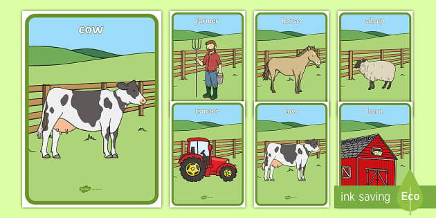 The Farm Aistear Display Posters (teacher made) - Twinkl