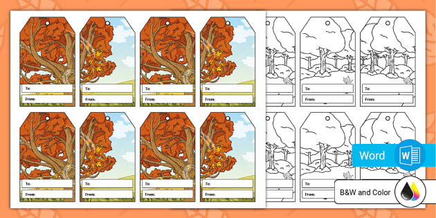 Editable Happy Fall Gift Tags (teacher made) - Twinkl