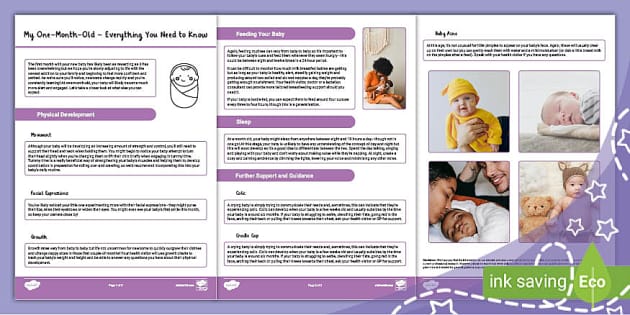 My One-Month-Old - Everything You Need to Know - Twinkl