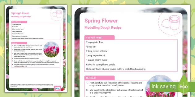 Spring Flower Modelling Dough Recipe | Dough | Twinkl