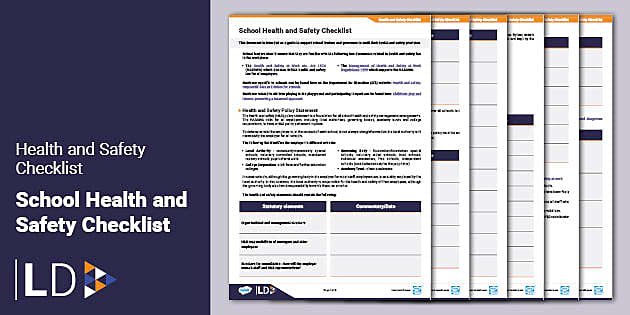 School Health and Safety Checklist (teacher made) - Twinkl