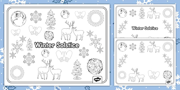 free printable winter solstice coloring pages