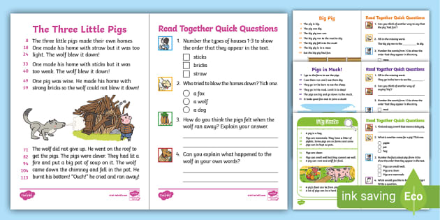 Phonetically-Decodable Reads: The Three Little Pigs